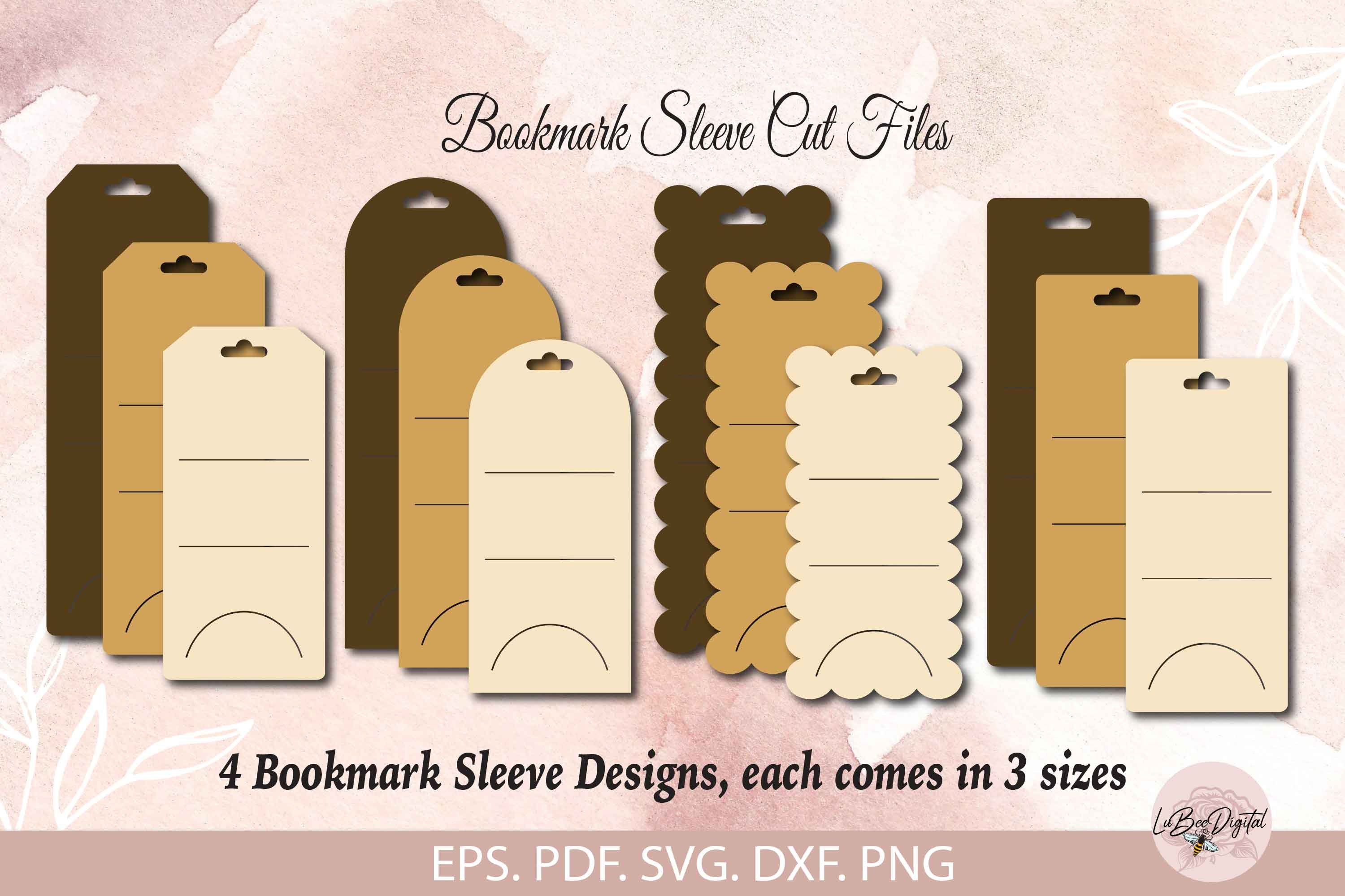 Bookmark Sleeve Template Svg,bookmark Packaging Cut Files,bookmark ...
