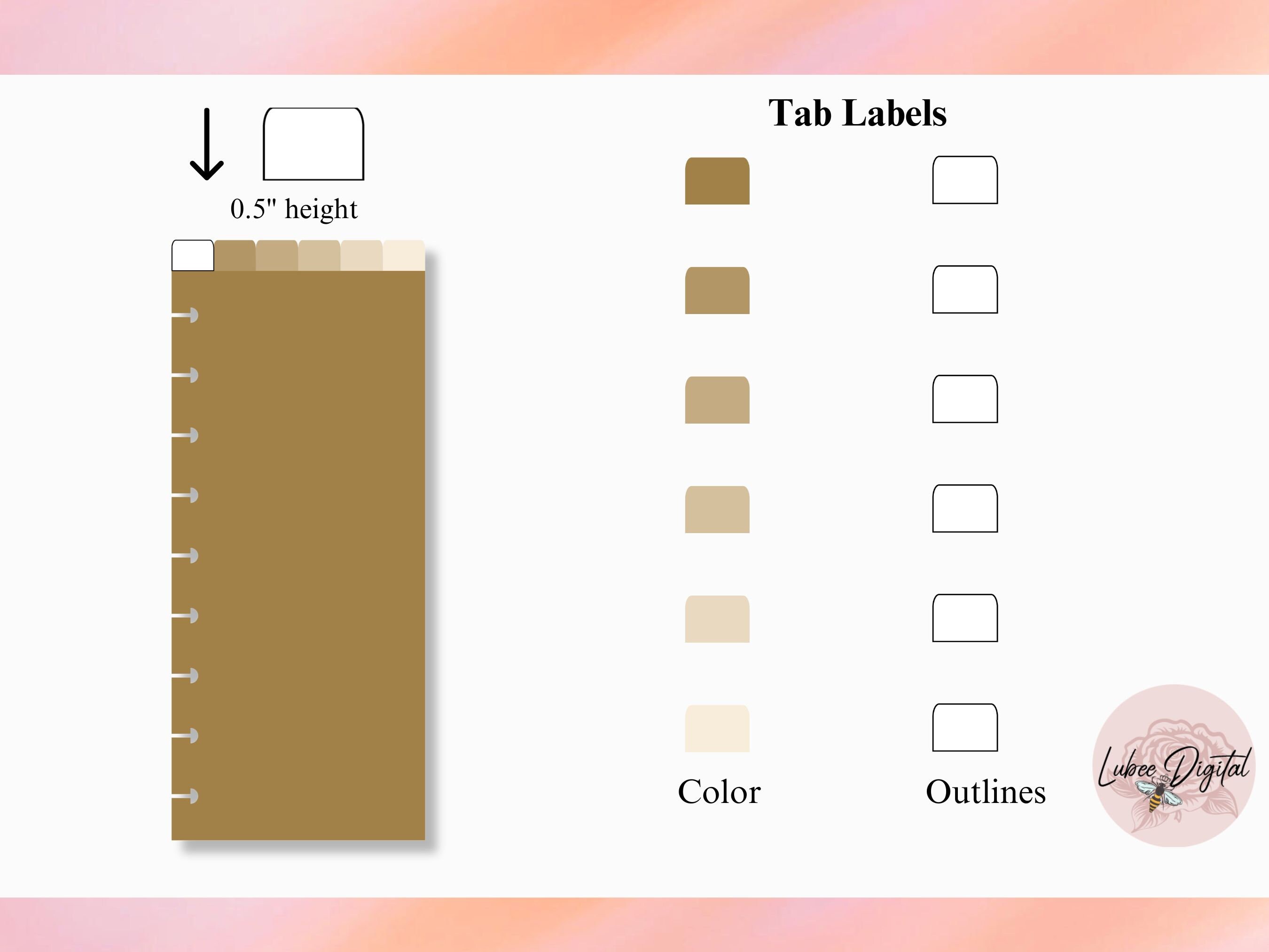 Skinny Happy Planner Disc Bound Divider Template,binder Dividers Cut ...