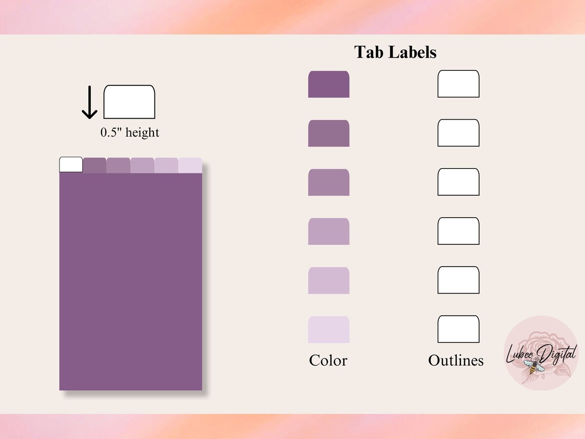 Mini Happy Planner Disc Bound Divider Template,binder Dividers Cut File ...