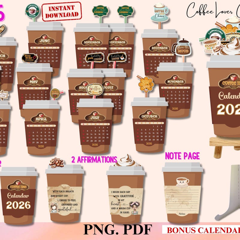 Coffee Desktop Calendar - Etsy UK