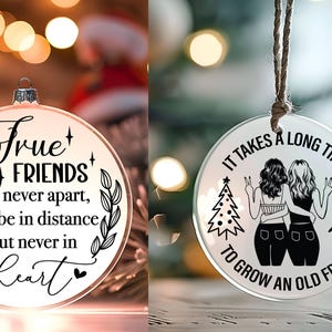 Besties Christmas Friendship Ornament SVG, Christmas Friendship ...