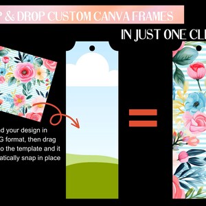 Canva Frames Bookmark Bundle,make Your Own CANVA Bookmark Template ...