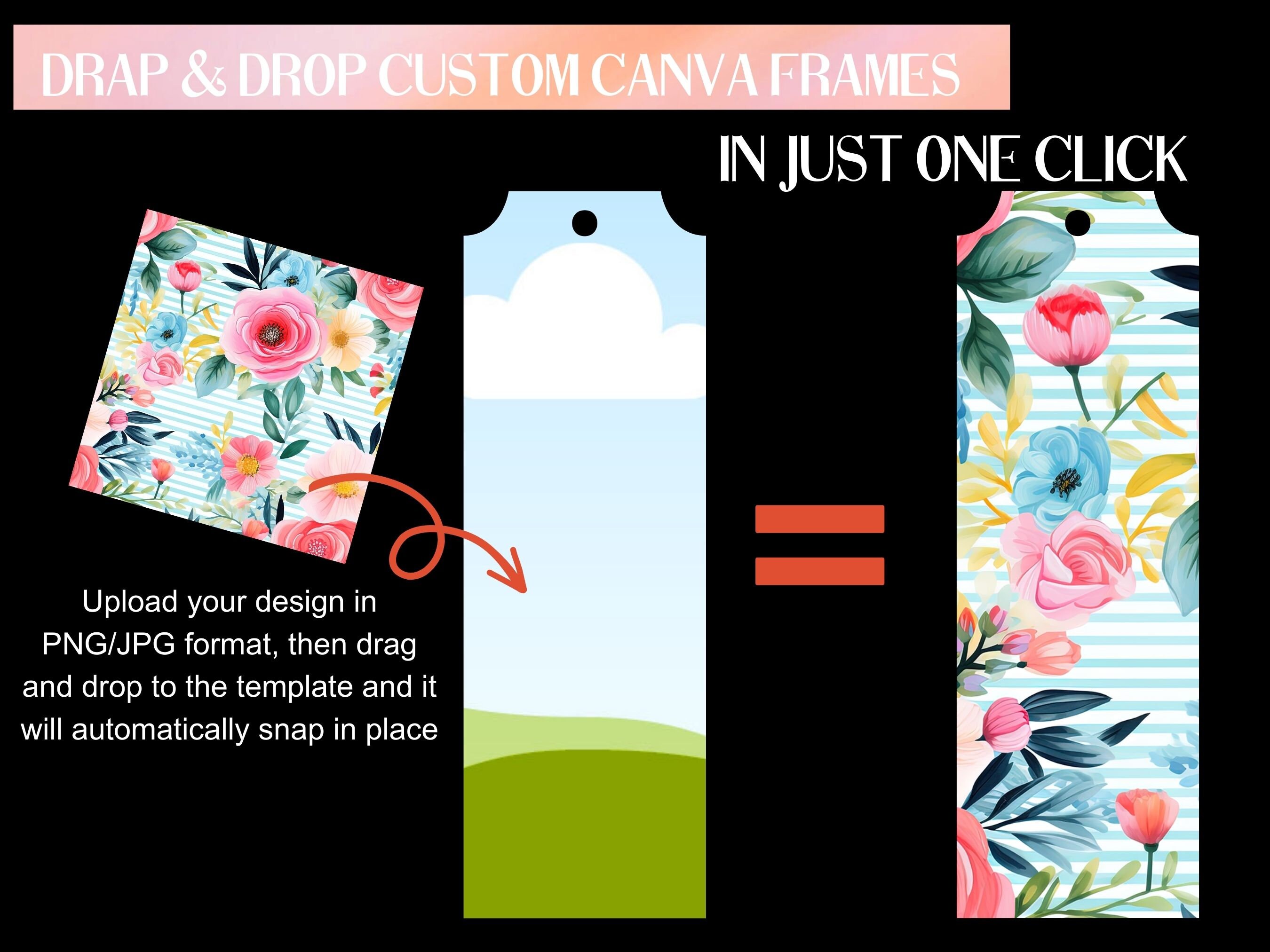 Canva Frames Bookmark Bundle,make Your Own CANVA Bookmark Template ...