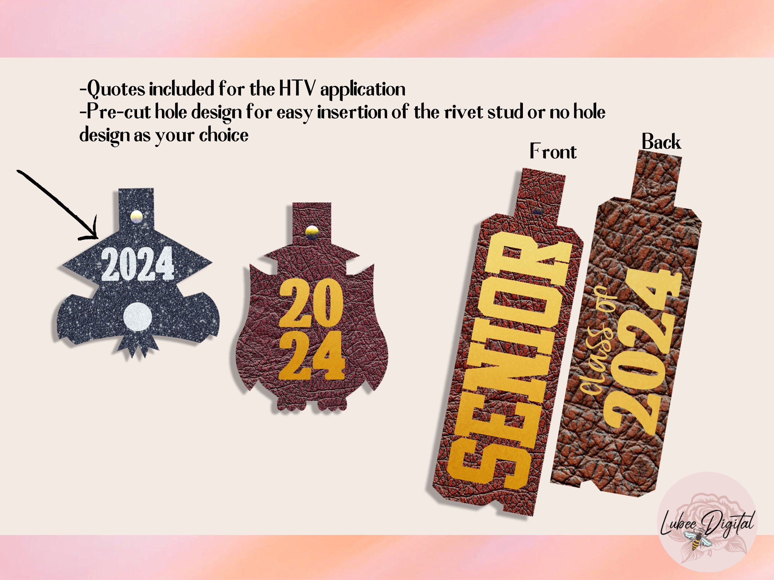 2024 Graduation Keychain Template SVG, Fob Template Design Cut,faux ...