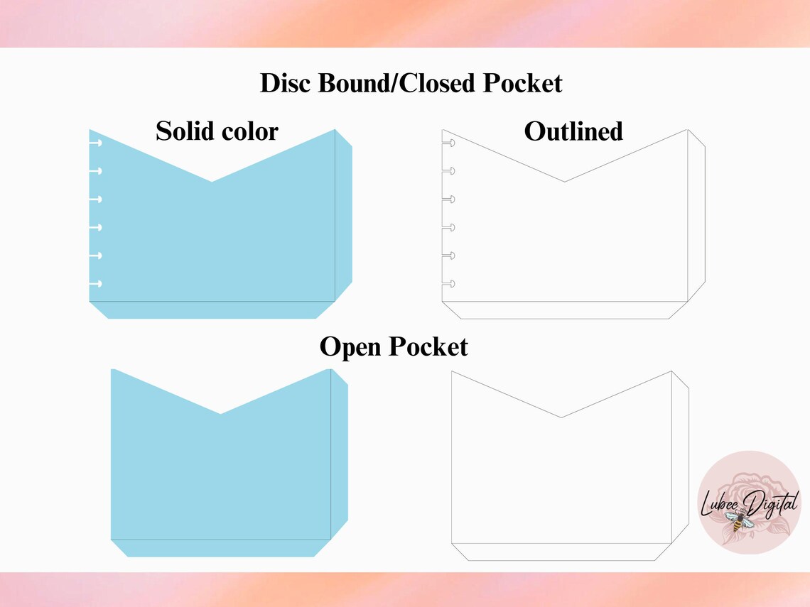 Big Happy Planner Disc Bound Pocket Template,big Disc Bound Planner ...