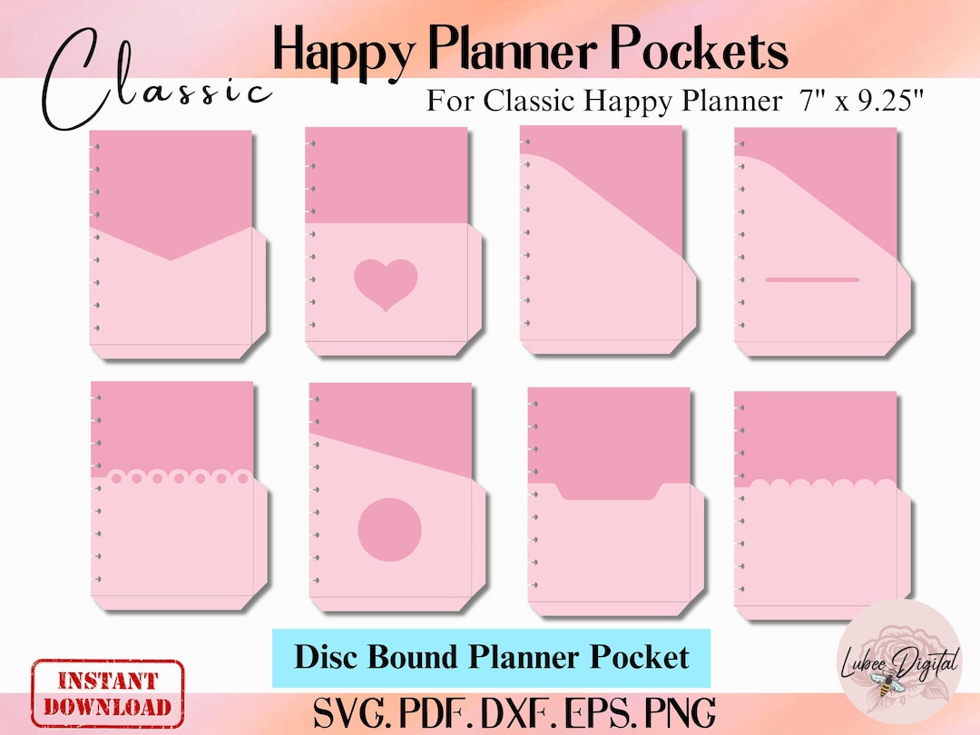 Classic Happy Planner Disc Bound Pocket Template,classic Disc Bound ...