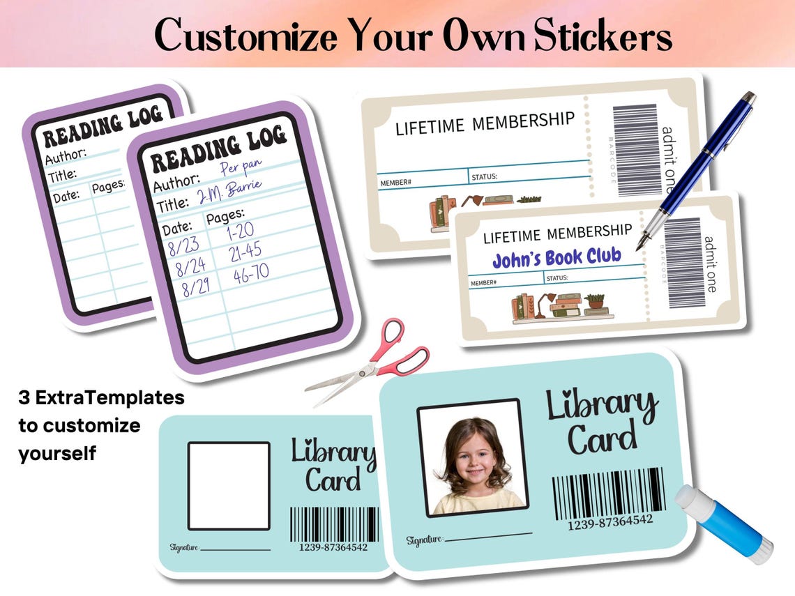 Printable Library Book Checkout Due PNG Stickers,book Lover Reader ...