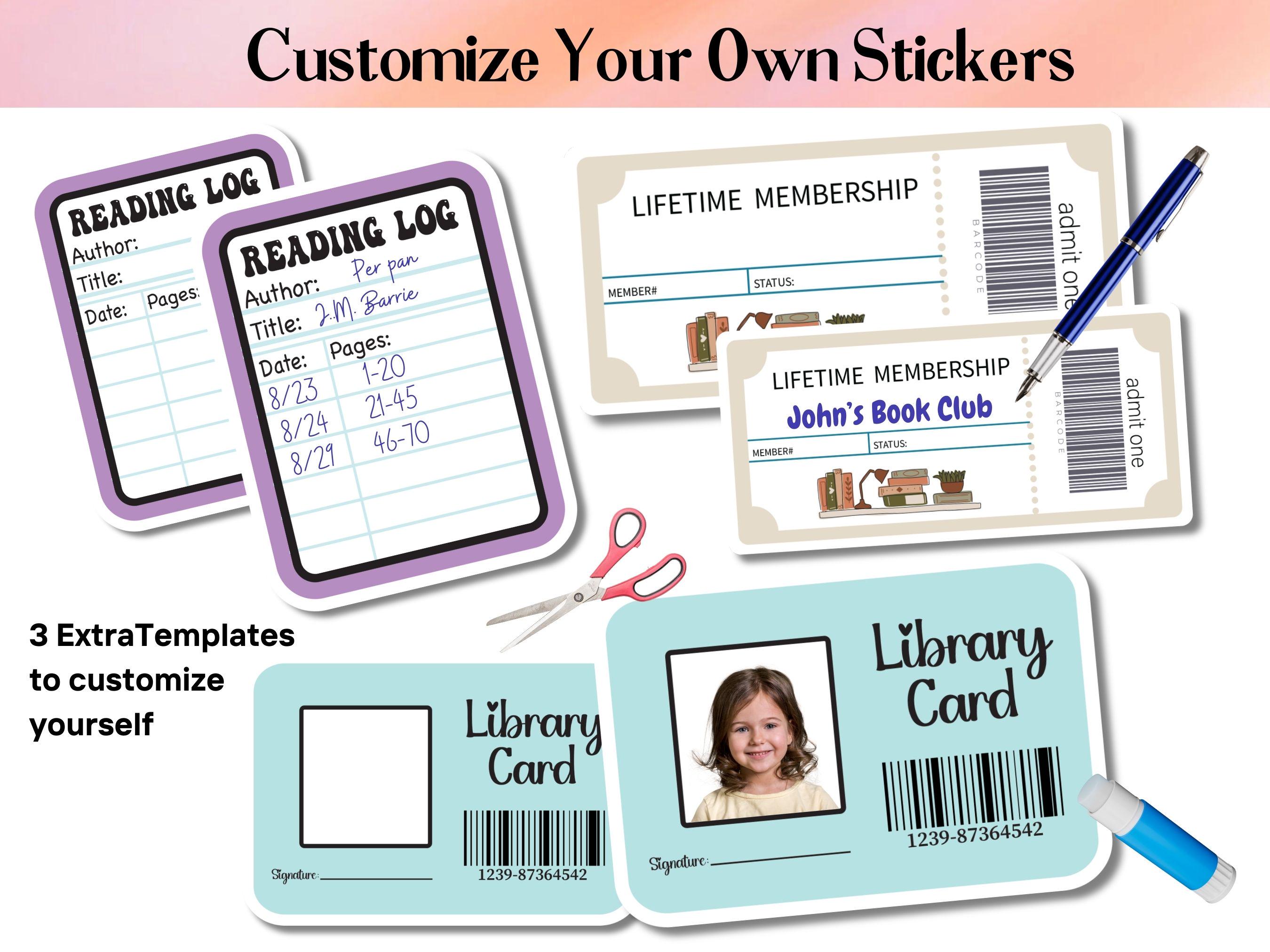 Printable Library Book Checkout Due PNG Stickers,book Lover Reader ...
