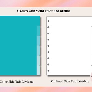 Classic Happy Planner Disc Bound Divider Template,binder Dividers Cut ...