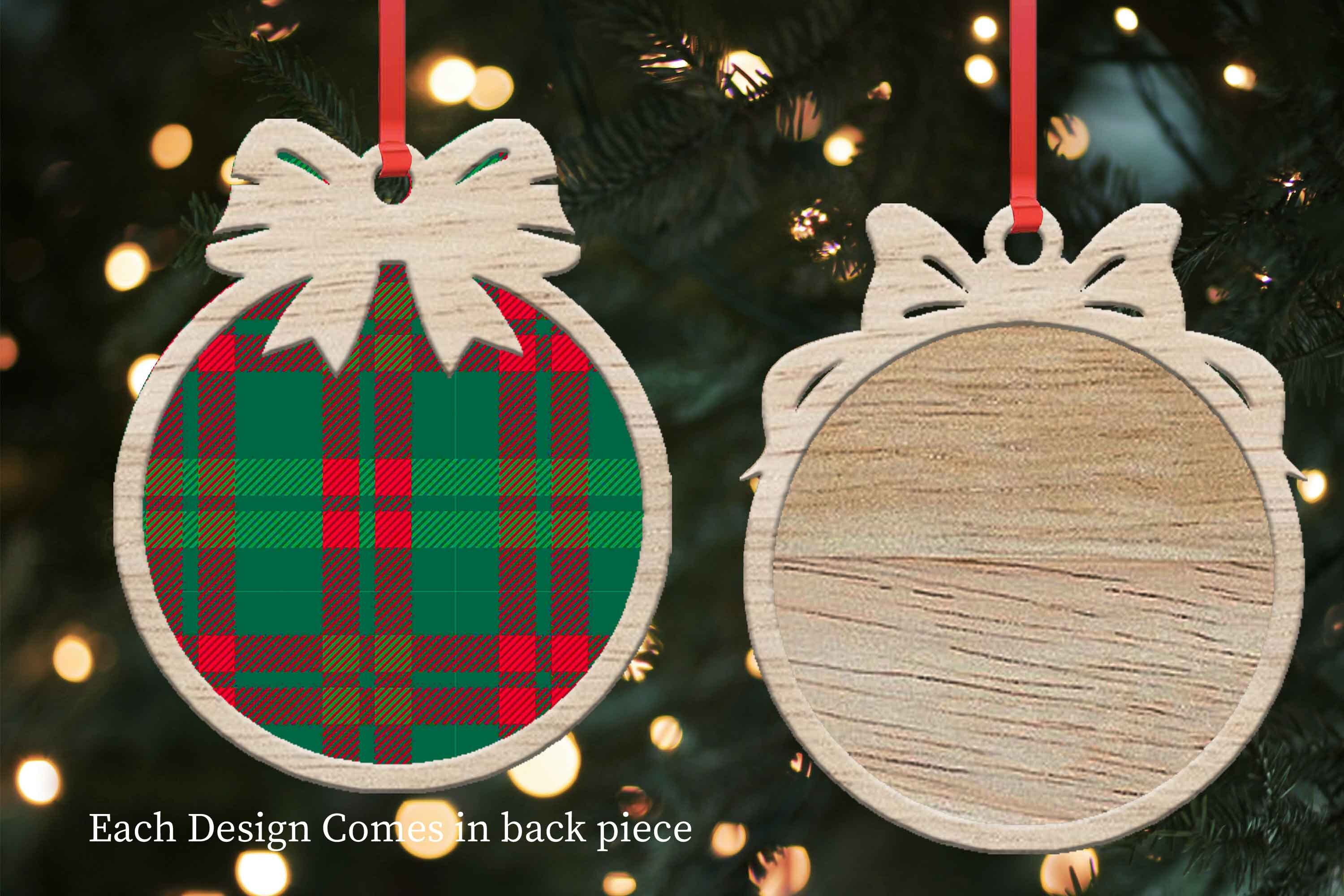 Personalized Blank Ornament SVG, Christmas Blank Laser Cut Template ...