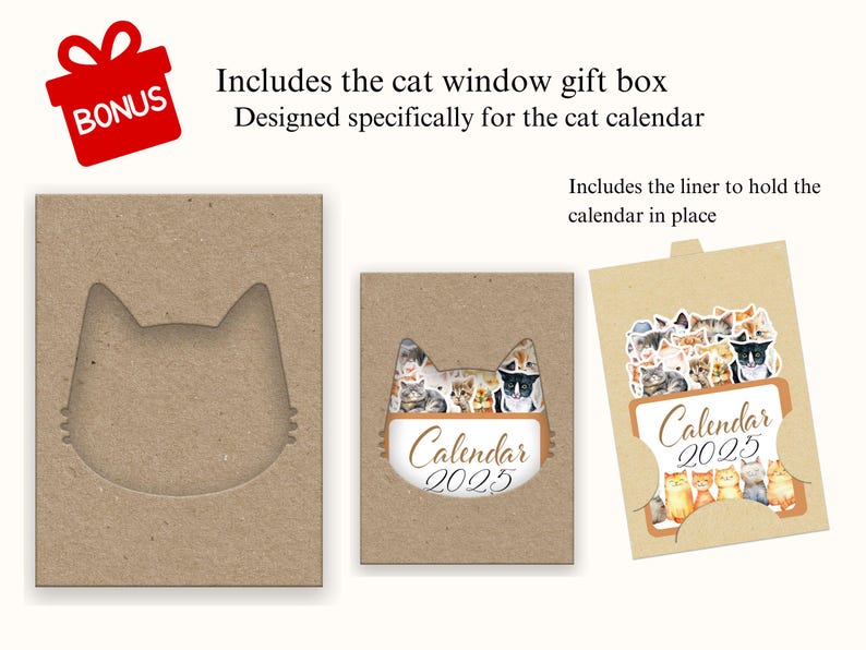 Cat Calendar 2025-2026, Printable Mini Calendar & DIY Pet Calendar ...