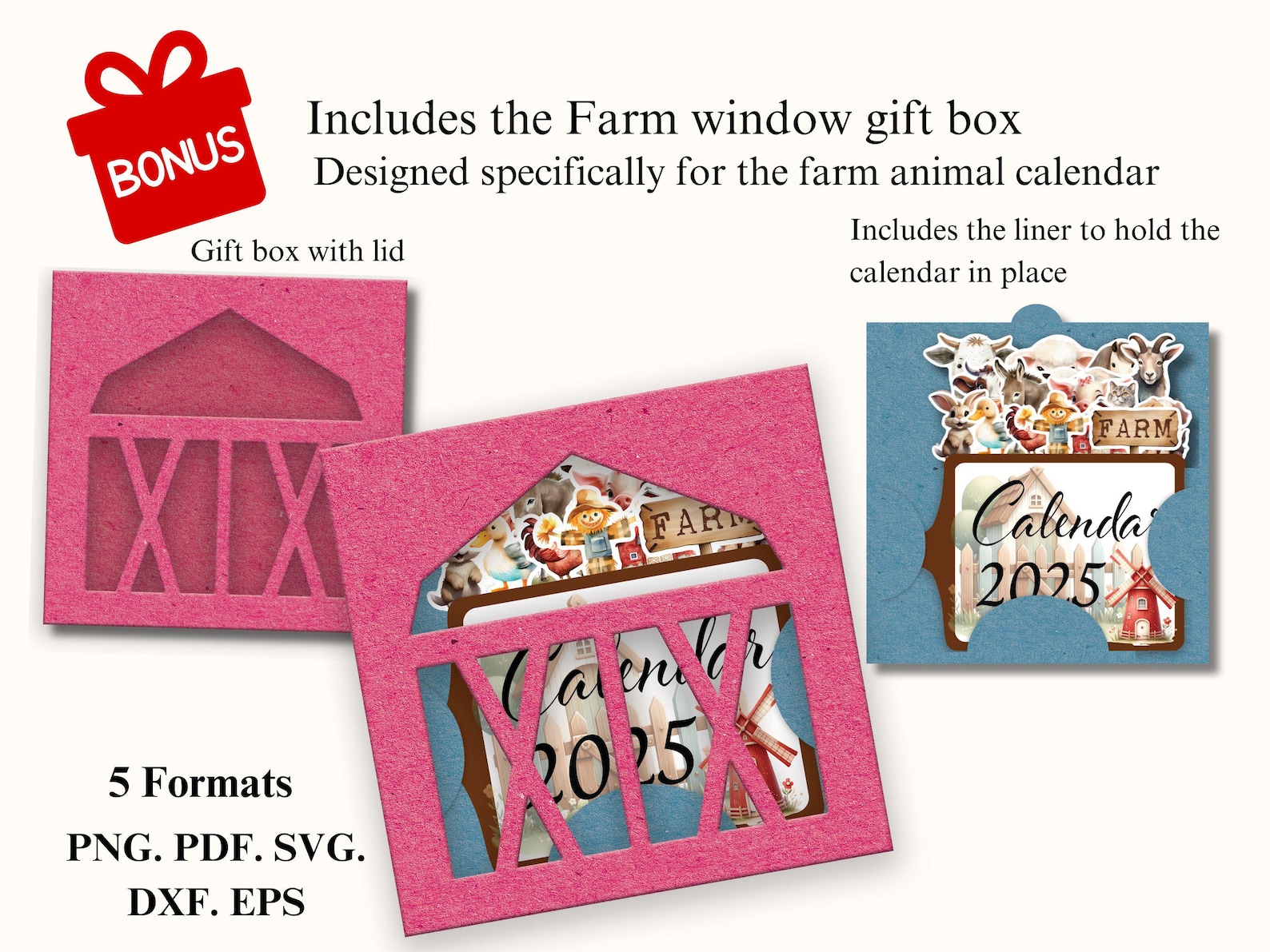 Farm Animal Monthly Calendar2026, Printable Mini Calendar & DIY ...