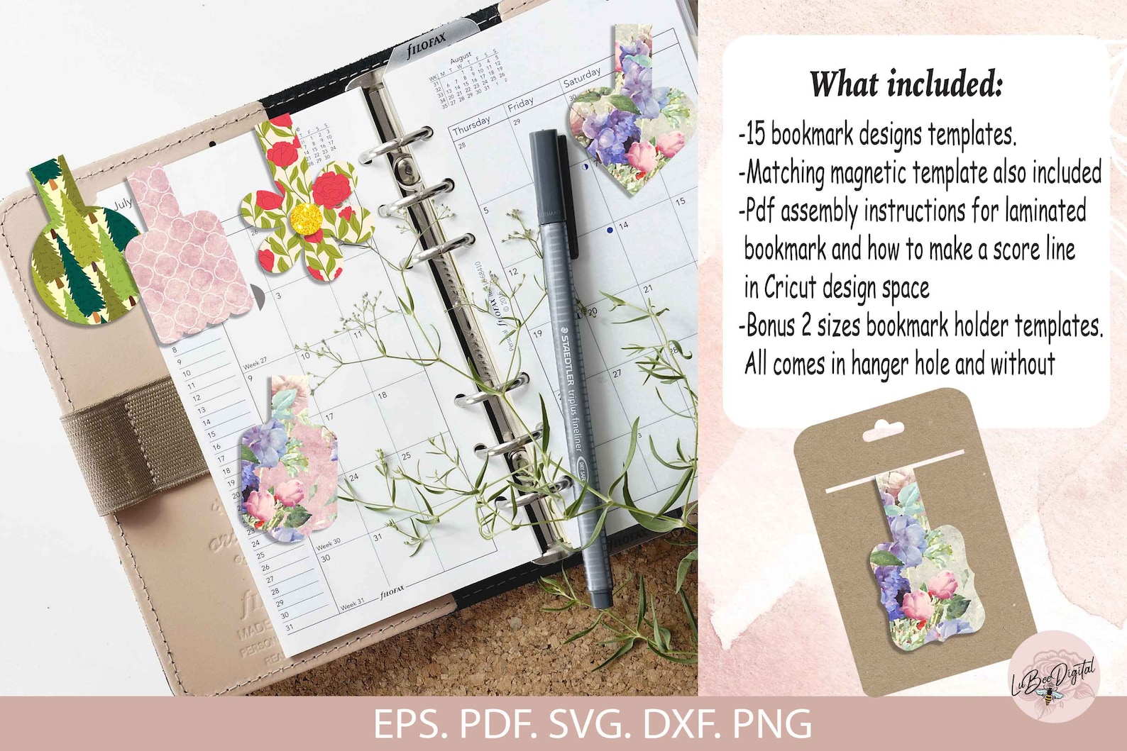 Magnetic Bookmark SVG, Page Keeper Template, Laminated Bookmark ...