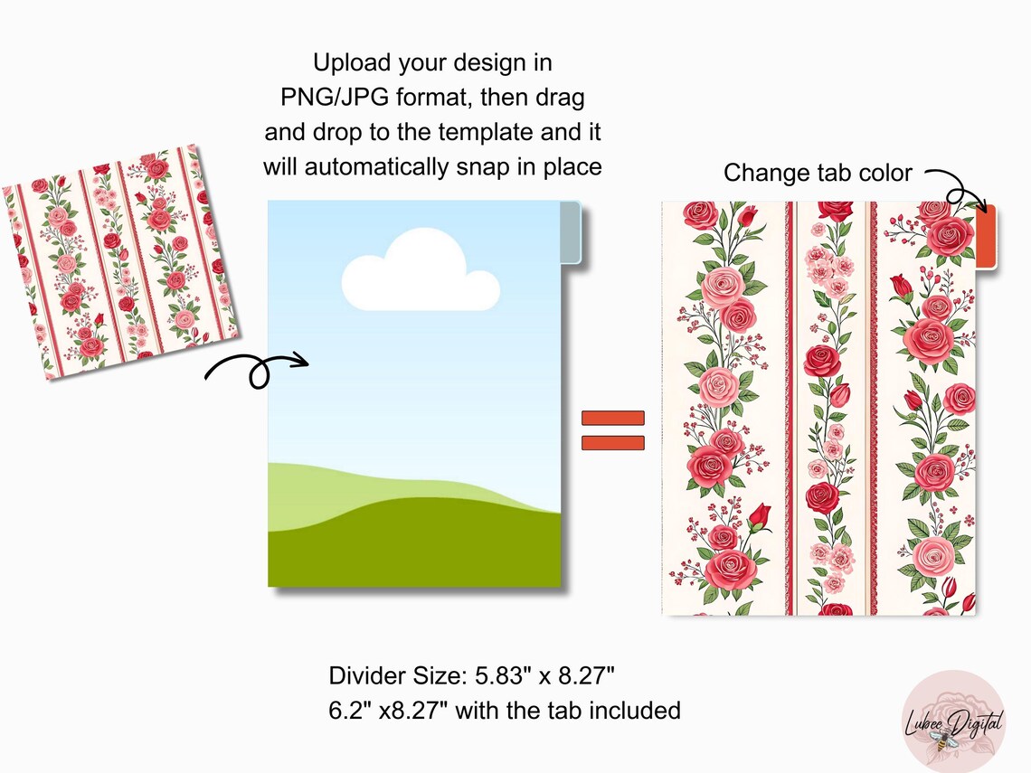 CANVA A5 6 Side Tabs Divider,editable Folder Tabs,make Your Own CANVA ...