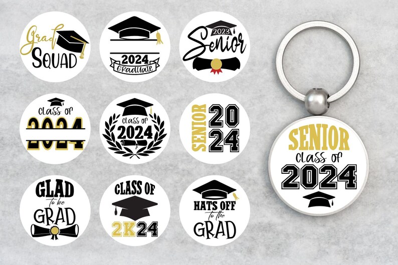 Graduation Keychain Svg,class of 2024 Cut Files,graduation Svg Bundle ...