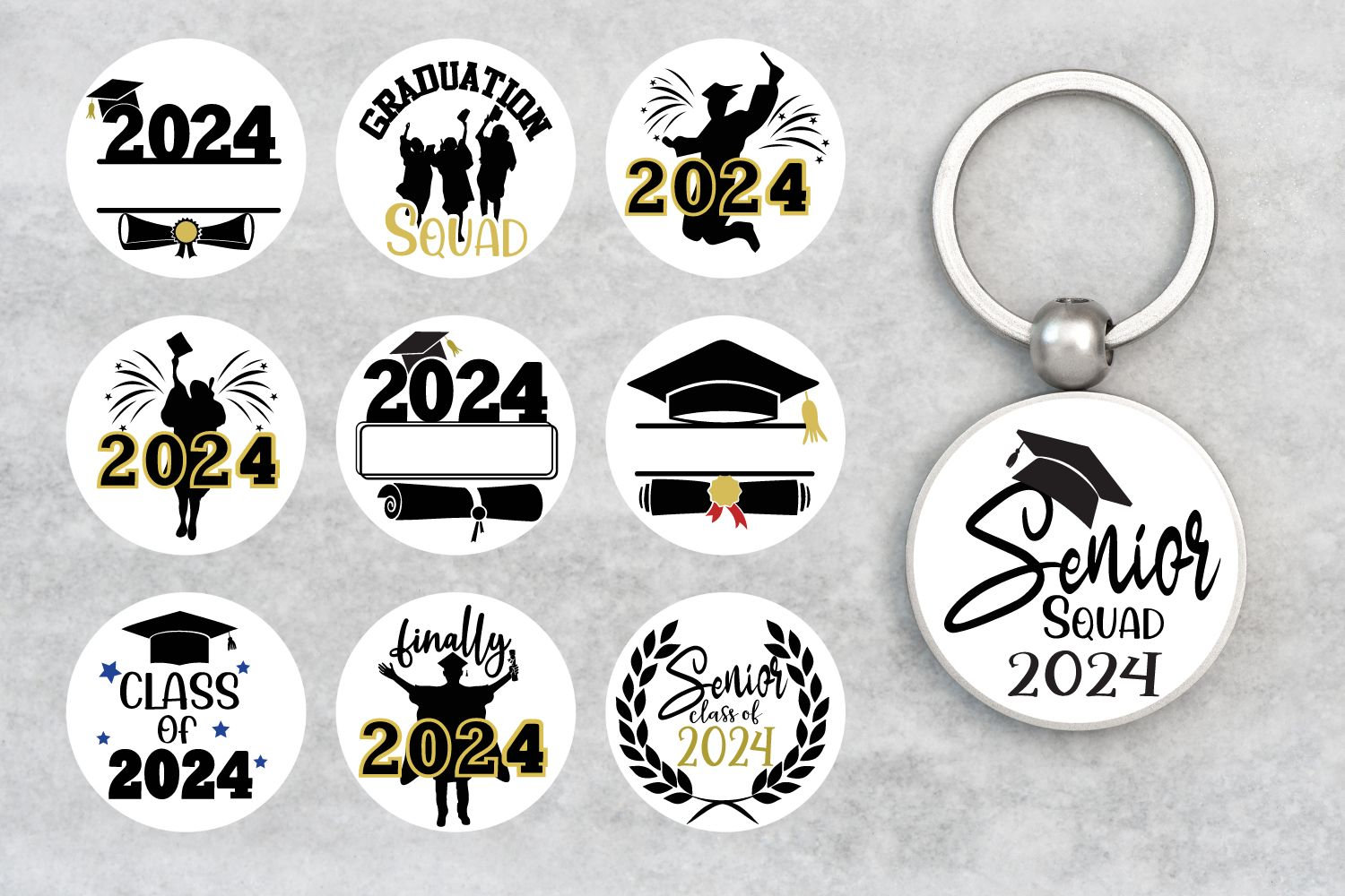 Graduation Keychain Svg,class of 2024 Cut Files,graduation Svg Bundle ...