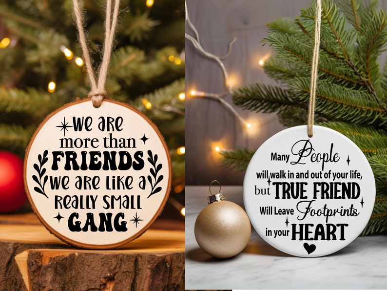 Besties Christmas Friendship Ornament SVG, Christmas Friendship ...