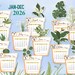 2025-26 Houseplant Desk Calendar Botanical Template Calendar,plant ...