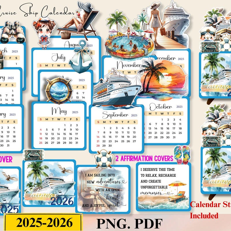 Cruise 2025 2026 Calendar - Etsy New Zealand