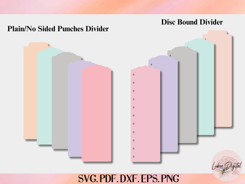 5 Styles Big Happy Planner Bookmark SVG Template, Happy Planner Disc ...