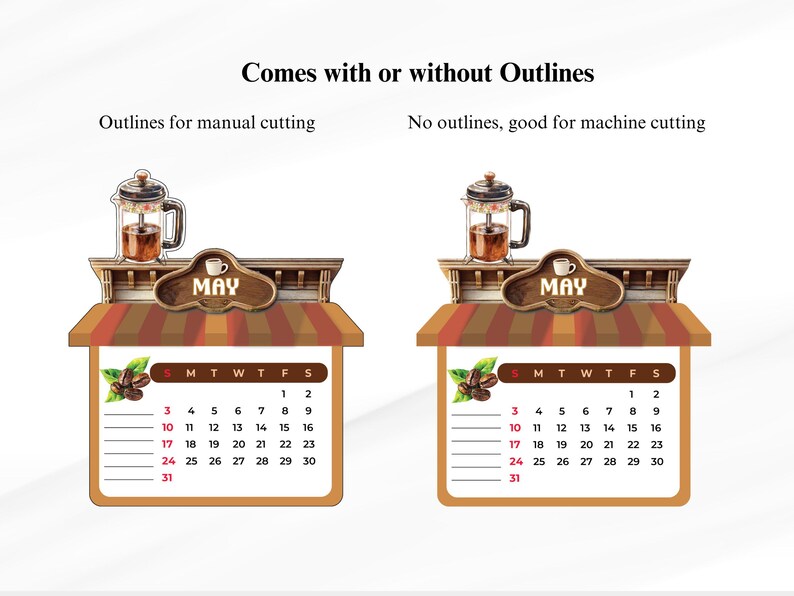 2026 Desk Monthly Coffee Calendar, Coffee Shop Calendar,mini Printable ...
