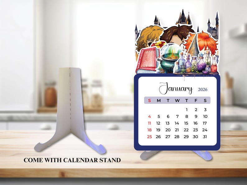 2025-2026 Wizard Desk Calendar, Wizard Academy Desk Calendar With DIY ...
