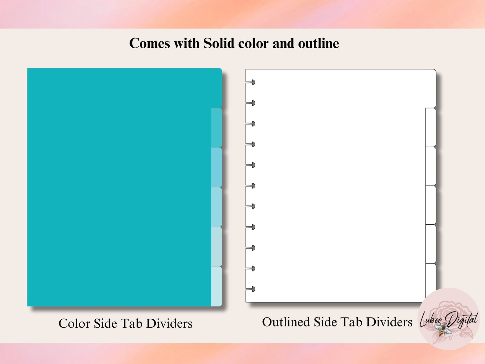 Big Happy Planner Disc Bound Divider Template,binder Dividers Cut File ...