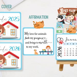Veterinarian Desk Calendar, Vet Calendar, Animal Doctor Calendar ...