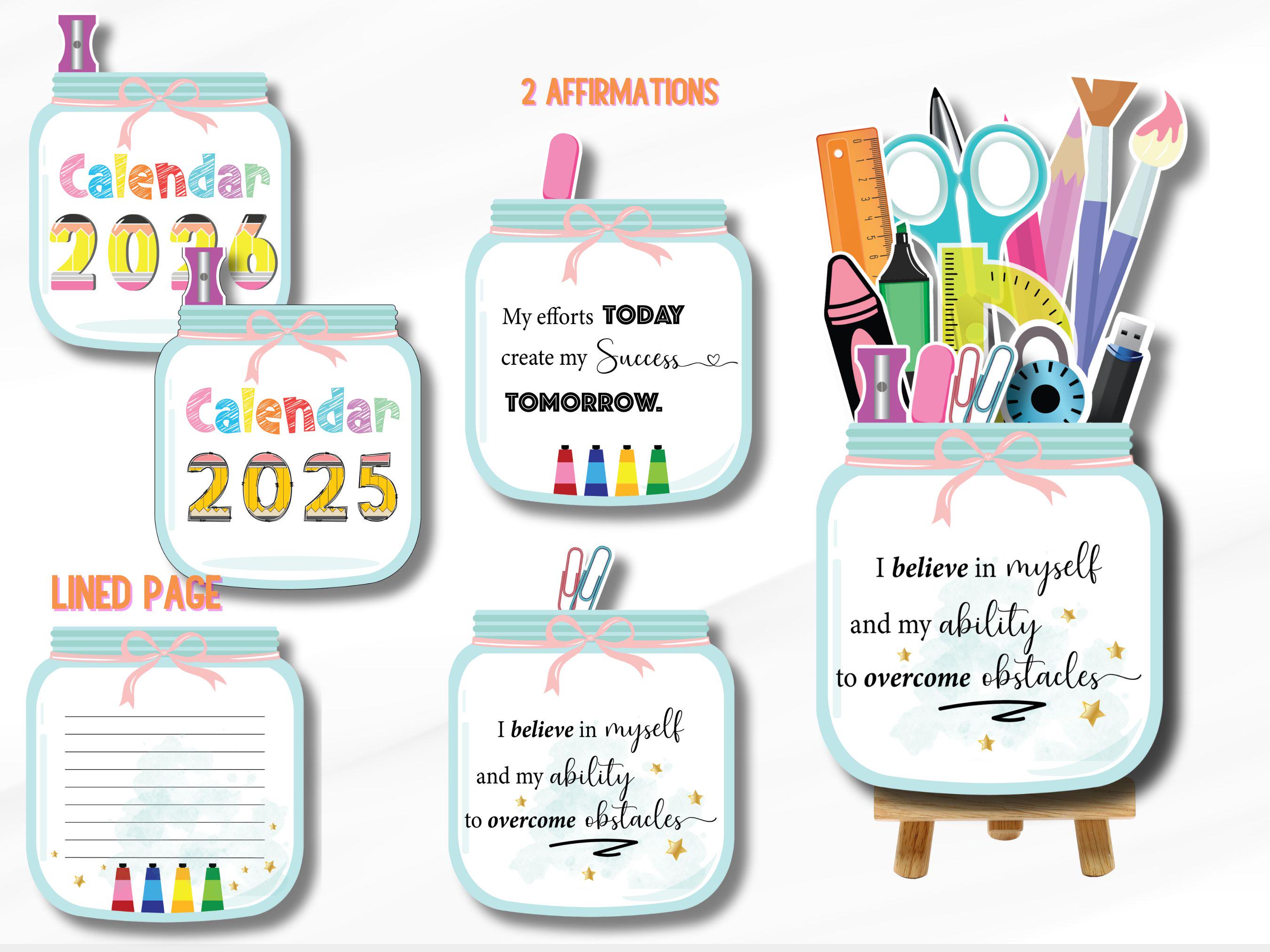2025-2026 Desk Teacher Calendar Printable Calendar,school Calendar ...