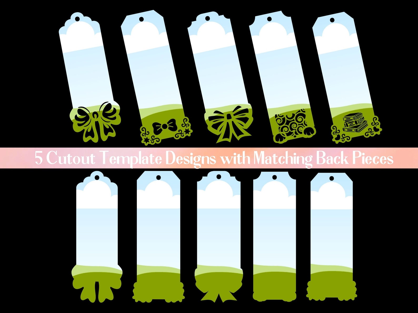 Canva Frames Bookmark Bundle,make Your Own CANVA Bookmark Template ...