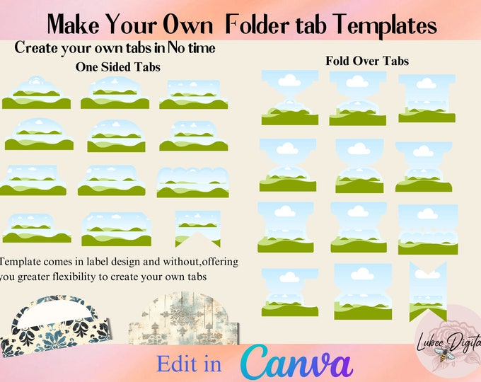 CANVA Planner Divider Tabs,editable Folder Tabs,make Your Own CANVA ...