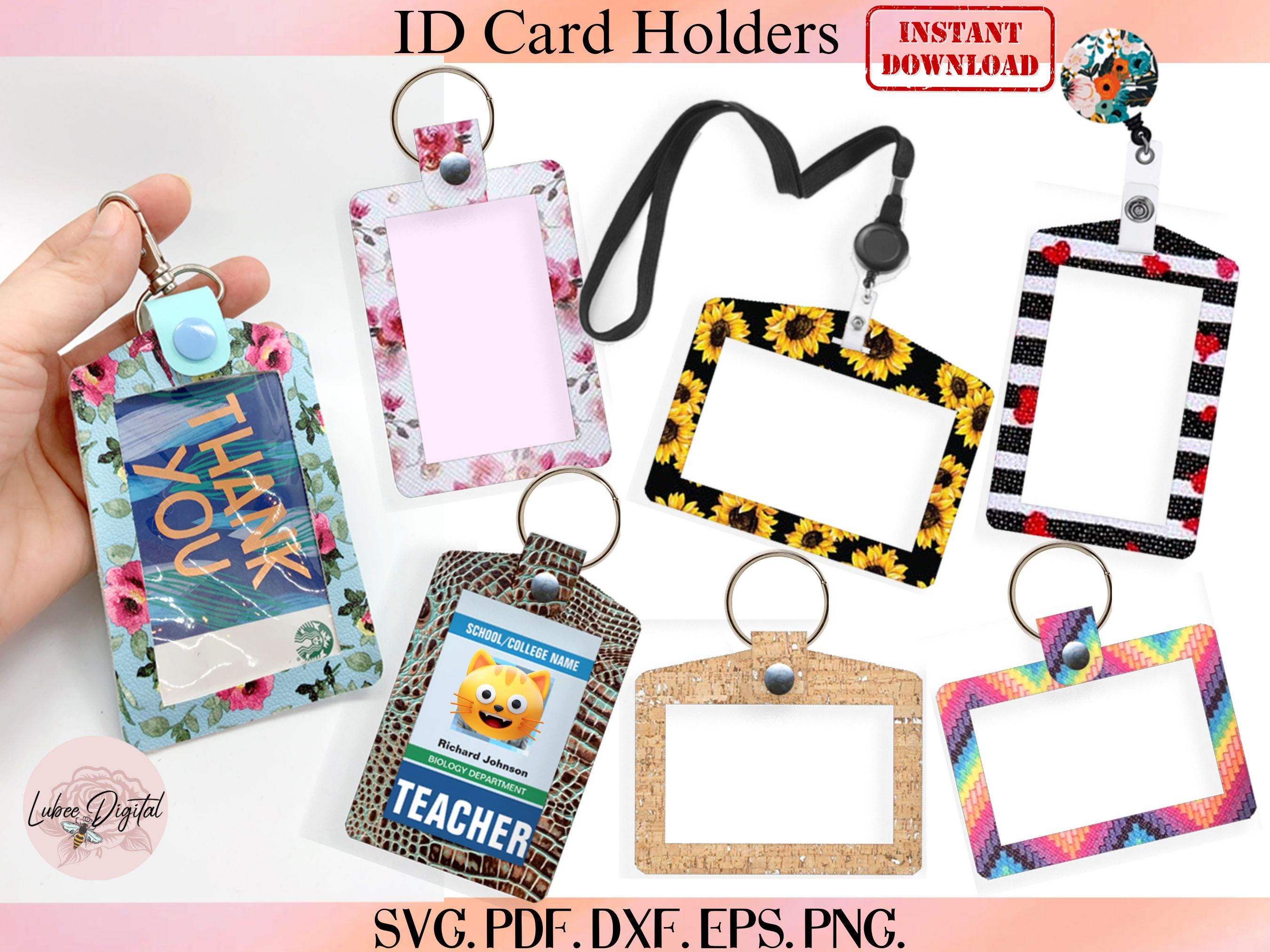 6 Style ID Badge Cardholders,badge Holder,id Card Protector Tag Faux ...