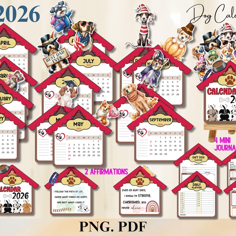 The Paw Print Calendar 2025 2026 - Etsy