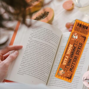 Printable Book Club Bookmark,book Ticket Bookmark,laminated Bookmark ...