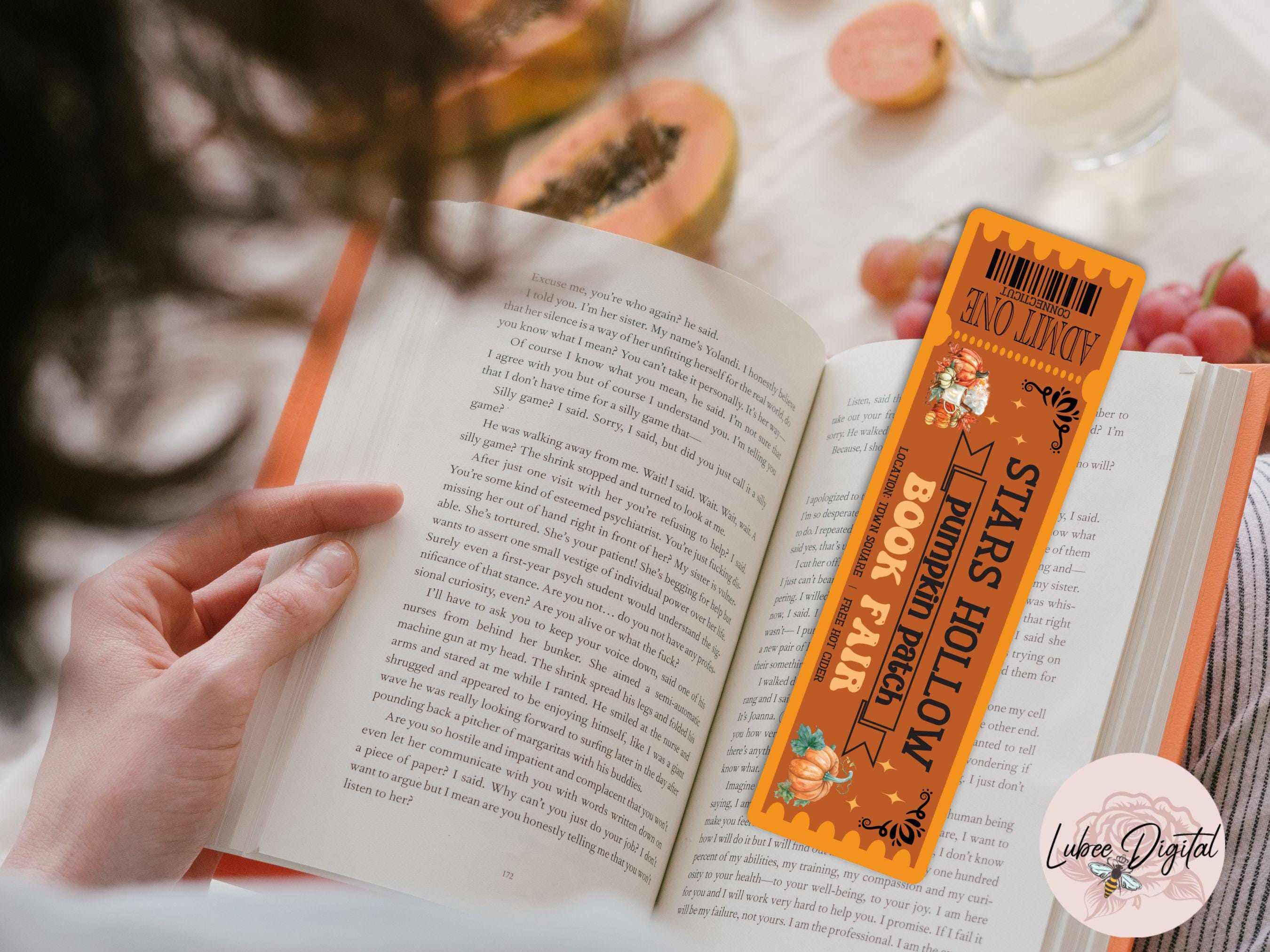 Printable Book Club Bookmark,book Ticket Bookmark,laminated Bookmark ...
