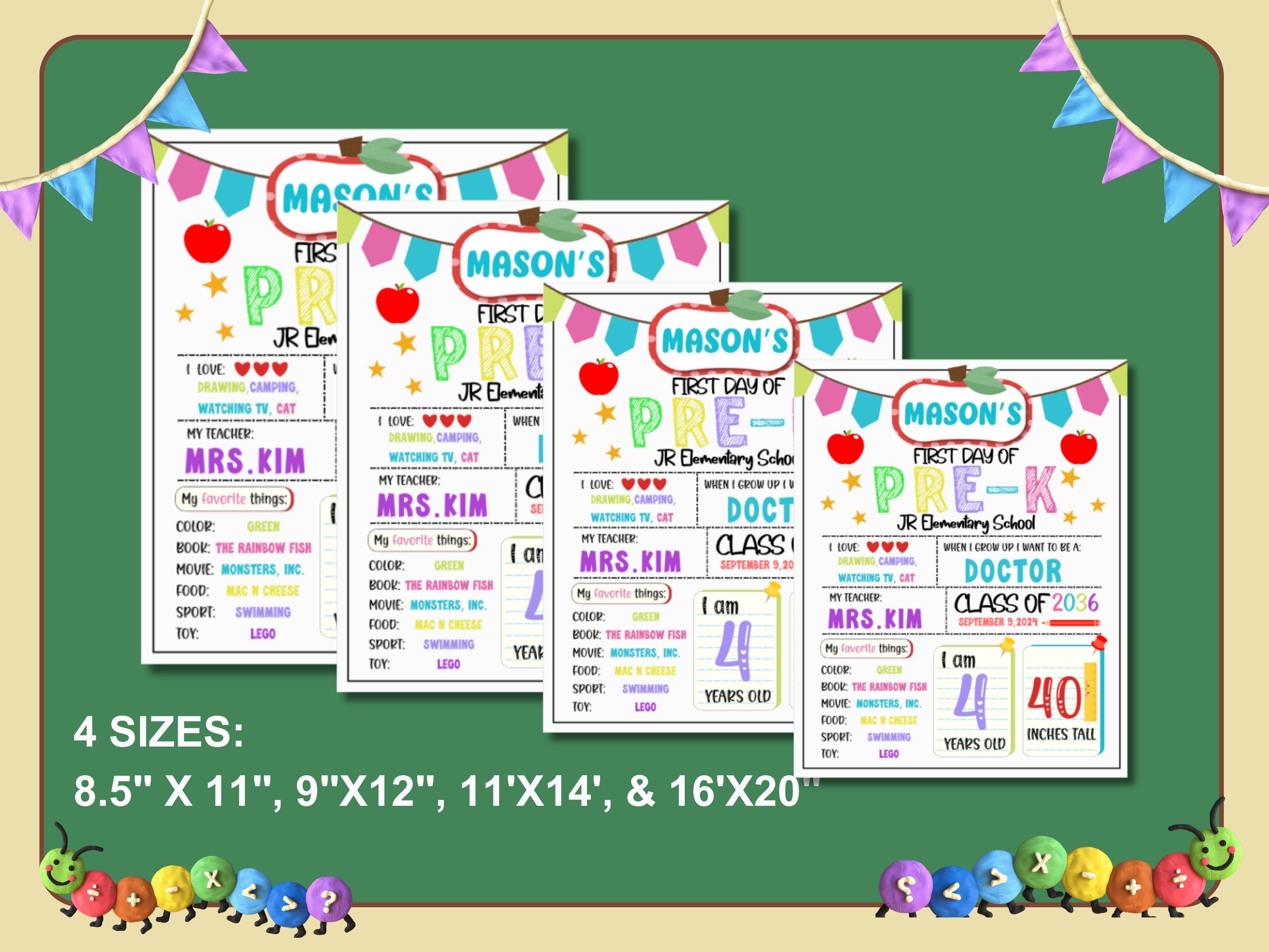 DIY Canva Template Printable Editable First Day of School Sign 1st Day ...