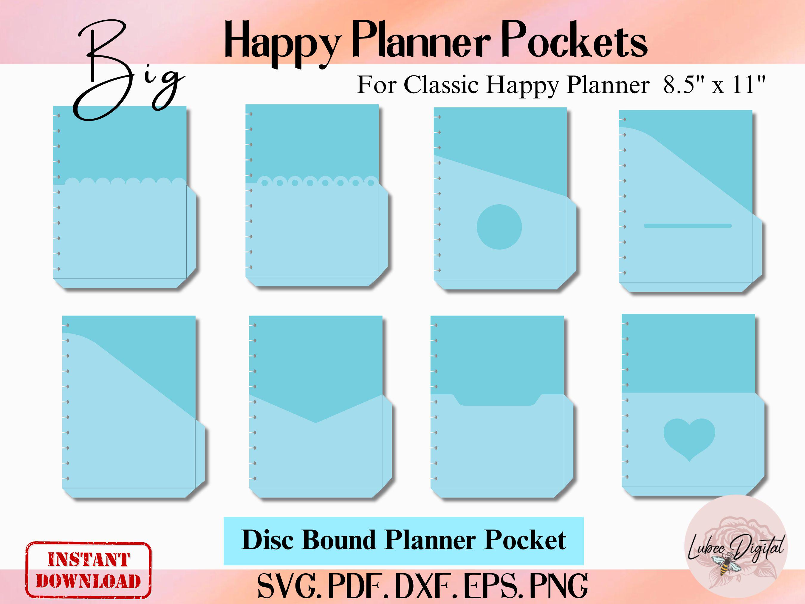 Big Happy Planner Disc Bound Pocket Template,big Disc Bound Planner ...