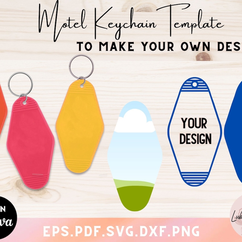 Motel Keychain Template - Etsy