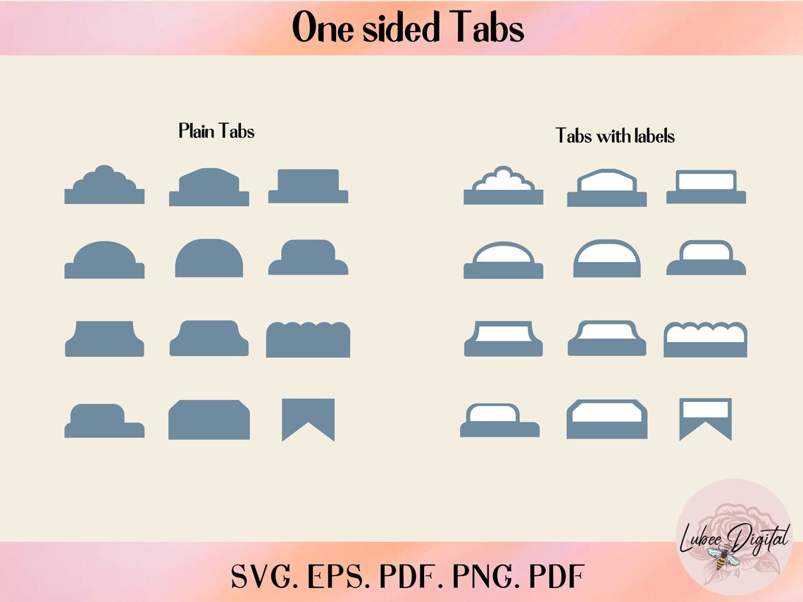 Double Folder Planner Divider Tabs,editable Folder Tabs,journal Tabs ...