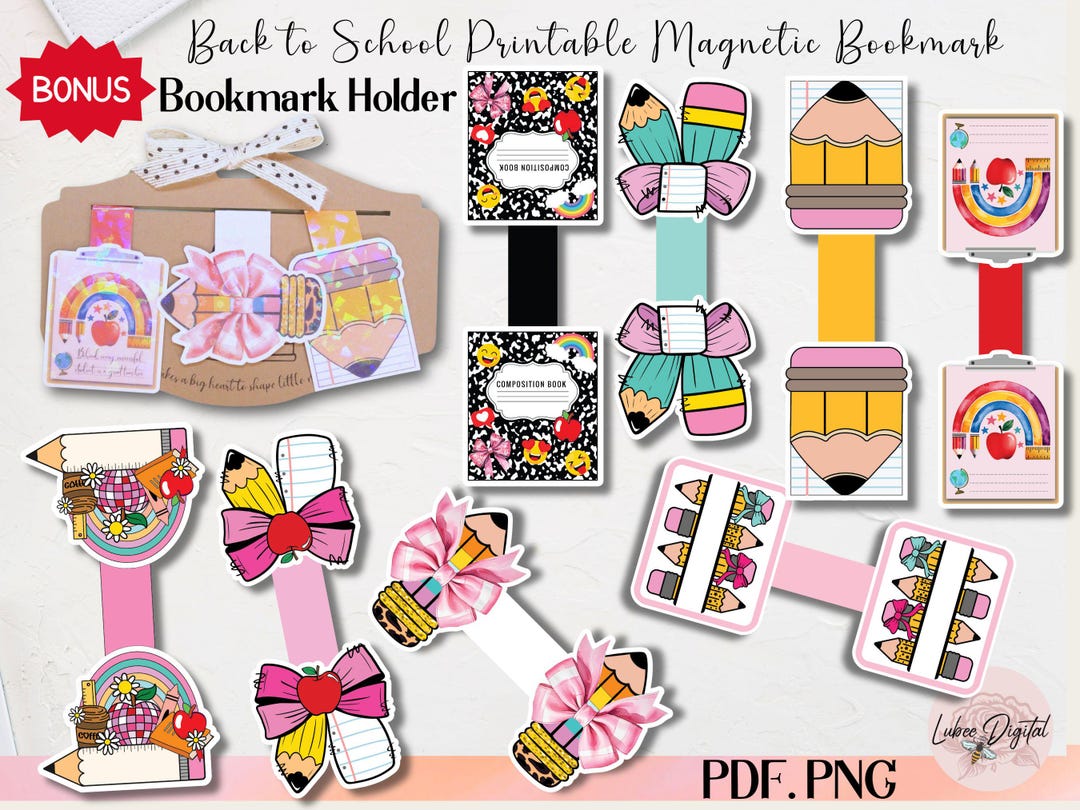 Personalized Teacher Printable Magnetic Bookmark,back to School Book ...