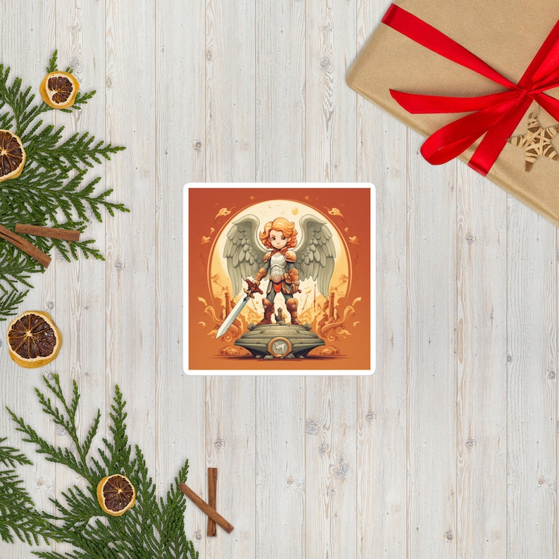 St. Michael Cartoon Sticker: Catholic Gift for Kids - Etsy