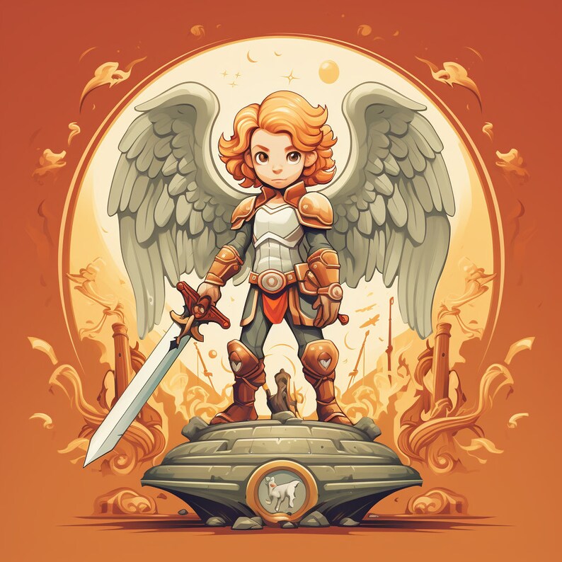 St. Michael Cartoon Sticker: Catholic Gift for Kids - Etsy