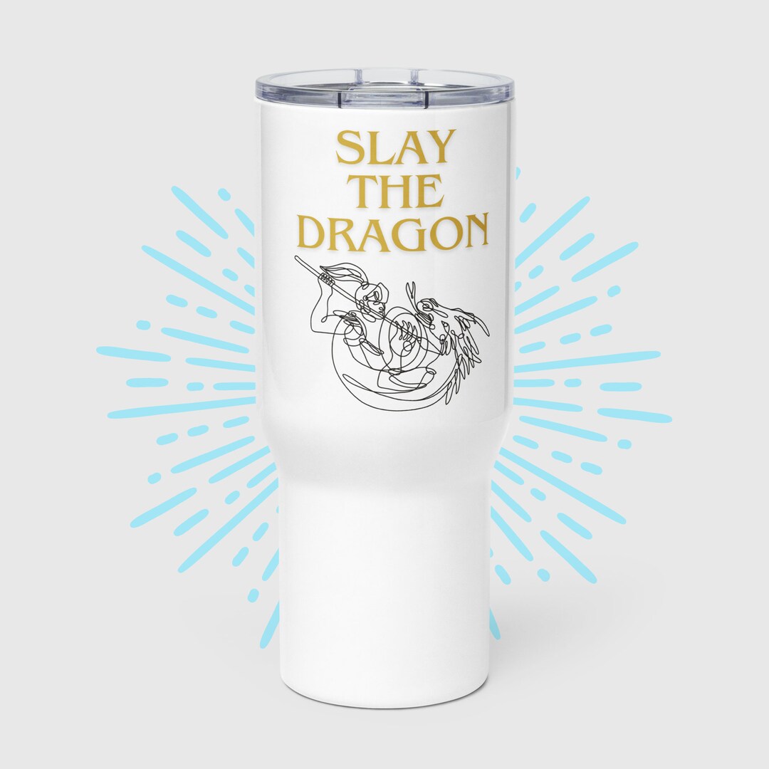 St. George and the Dragon 25oz Travel Mug - Slay the Dragon - Unique ...