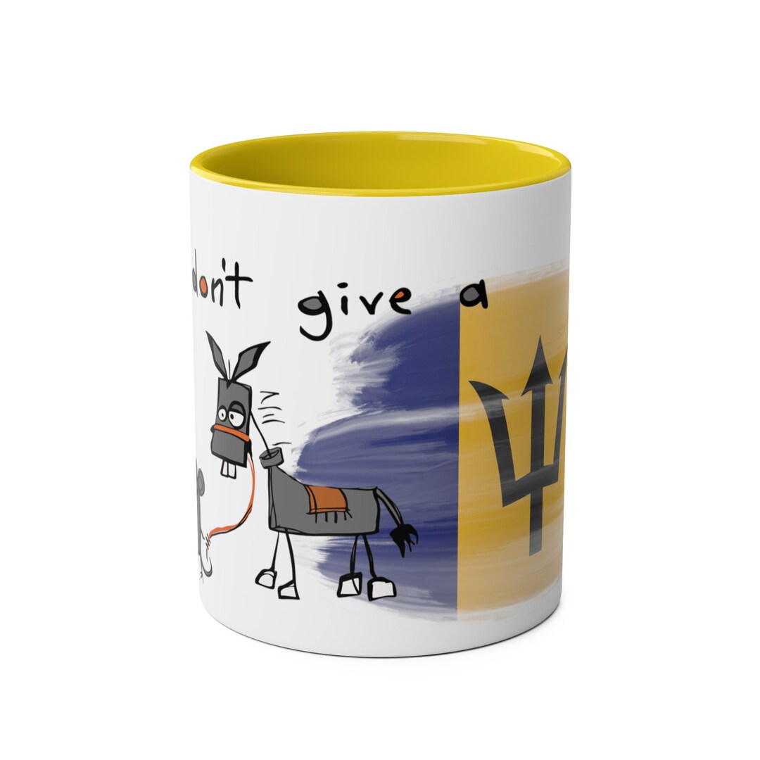 Two-tone Coffee Mugs, 11oz Barbados Flag RA - Etsy