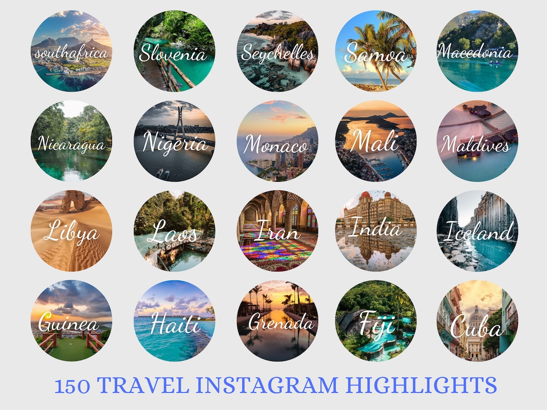 150 Country Instagram Story Highlight Covers, Travel Story Highlight ...