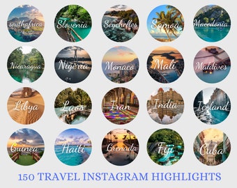 50 US Instagram Story Highlight Covers, Travel Story Highlight Covers ...