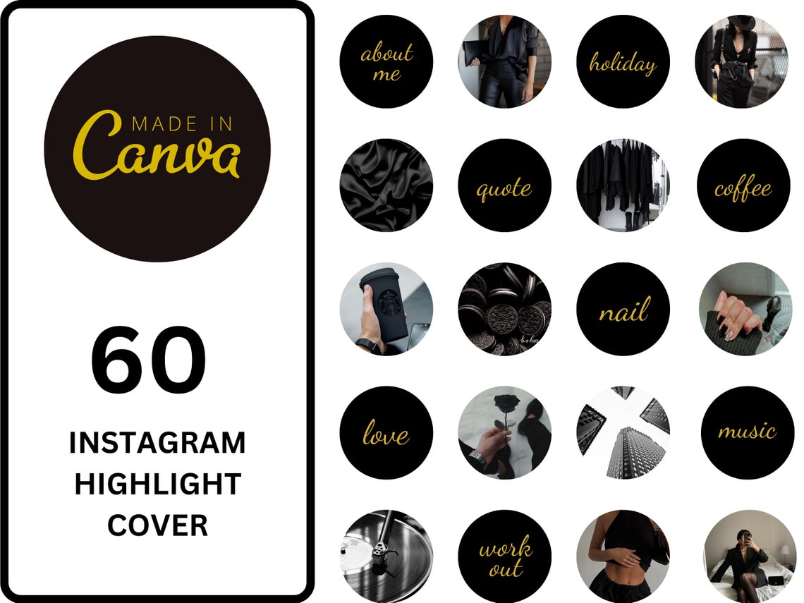 60 Black Instagram Highlight Covers, Luxury Instagram Story Highlights ...
