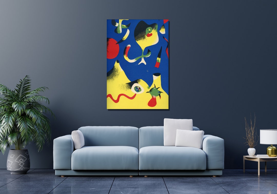 Joan Miro Canvas Print: Surrealist Air Verve Art, Kids Room Decor - Etsy