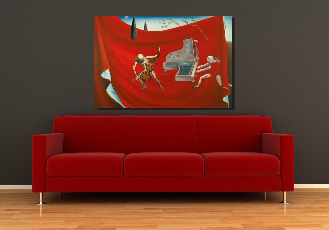 Salvador Dali Canvas Wall Art, Dali Poster, Salvador Dali Music-the Red ...