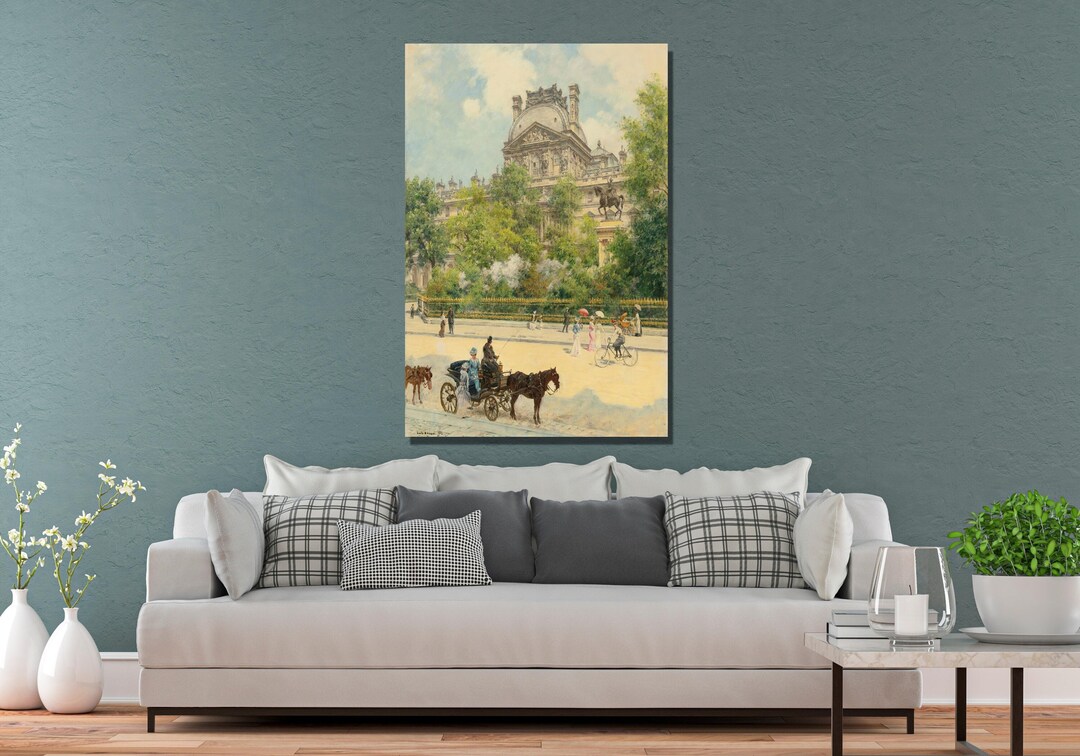Louis Béroud La Place Du Louvre Canvas Art Print, Impressionism - Etsy